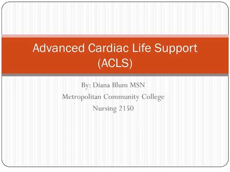 Ppt Advanced Cardiac Life Support Acls Powerpoint Presentation Free