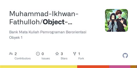 Github Muhammad Ikhwan Fathullohobject Oriented Programming 1 Course Bank Bank Mata Kuliah
