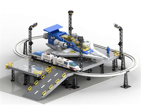 Lego Moc Space Landing Pad With Monorail By Bernd Das Brot