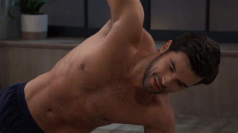 Sexy Soap Actor Doing Yoga Barefoot