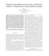 PDF Drug Recommendation System Based On Sentiment Analysis Of Drug Reviews Using Machine Learning