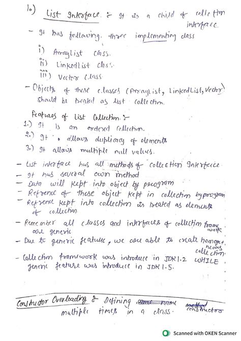 Java Collection Framework Hands Written Notes Your Comprehensive Guide