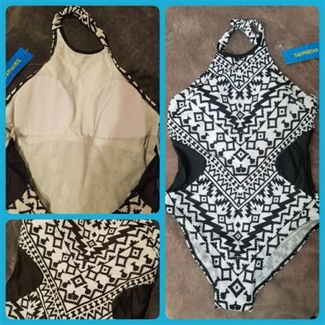 Swim One Piece Bathing Suit Aztec Print Nwt Poshmark