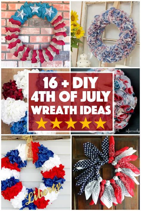 July 4th Wreaths A Diy Collection Of 16 Creative Patriotic Wreaths