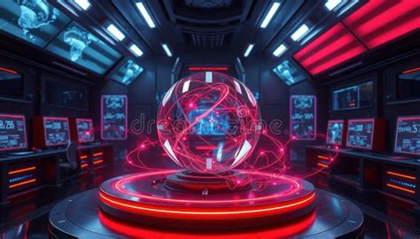 Futuristic Lab Shows Quantum Entanglement Model Interactive Digital Models Display Particle