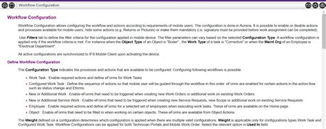 Workflow Configuration For Mwo Service In Cloud User Guide Ifs Community