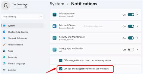 How To Turn On Or Turn Off Tips And Suggestions In Windows