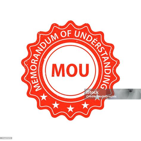 그런 지 빨강 Mou 흰색 바탕에 단어 둥근 고무 도장 스탬프 벡터 일러스트 레이 션 동의에 대한 스톡 벡터 아트 및 기타