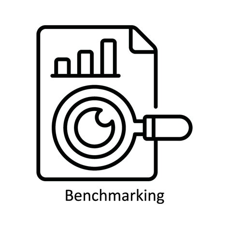Benchmarking Vector Outline Icon Design Illustration Product Management Symbol On White