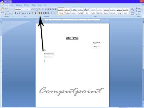 CompuTPoint How To Create A Letter In Ms Word