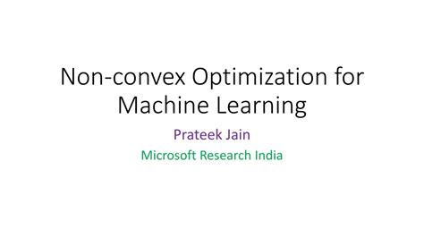PPT Non Convex Optimization For Machine Learning PowerPoint Presentation ID 9080629
