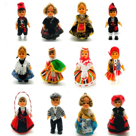 Muñecas Regionales España 15 Cm Original Folk Artesanía