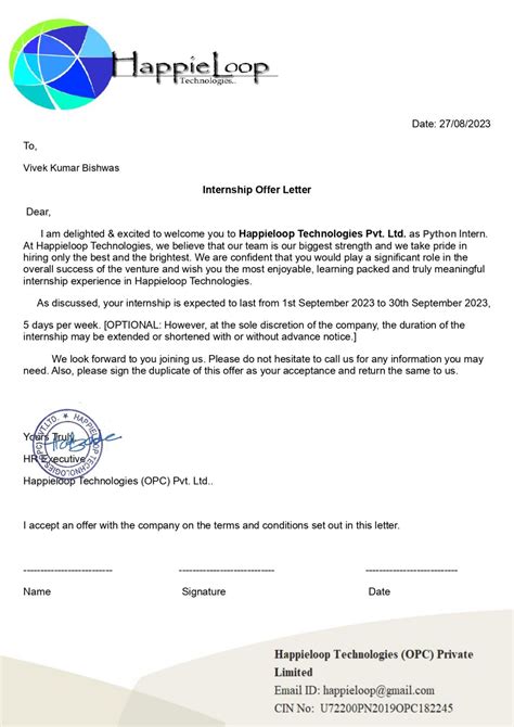 vivek bishwas on linkedin happieloop happieloop internship pythonprogramming