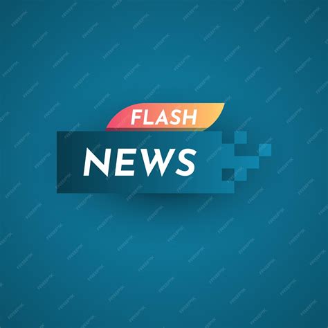 Premium Vector Flash News Label Illustration Template Design