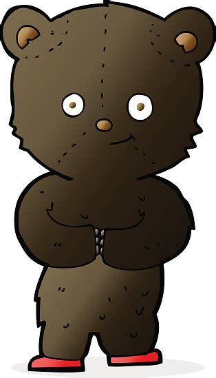 Cartoon Teddy Black Bear Cub Stock Illustration Download Image Now