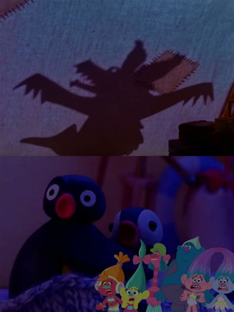 Pingu Pinga And Trolls Were Scared Of The Monster By Miguelkinemaster On Deviantart