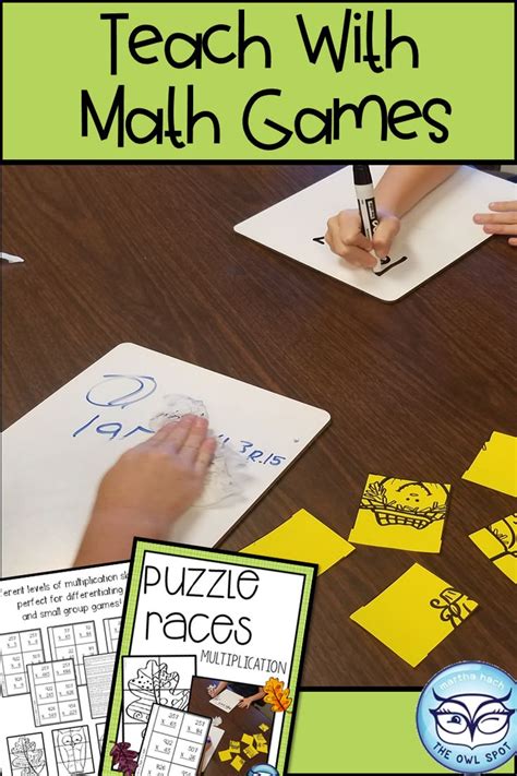 Multiplication Partner Game Puzzle Race Classroom Activities Math Concepts Math Games