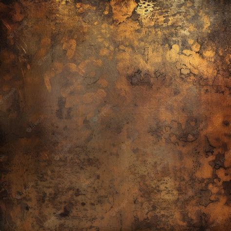 금속 오래 된 구리 청동 녹슨 질감 추상 텍스처 프리미엄 사진