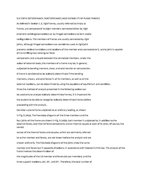 Doc4 Statics Rigid Frames Usually Referred To Simply As Frames Are Composed Of Straight