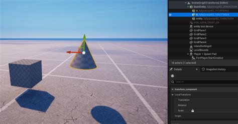 Transforms In Scene Graph In Unreal Editor For Fortnite Fortnite Documentation Epic