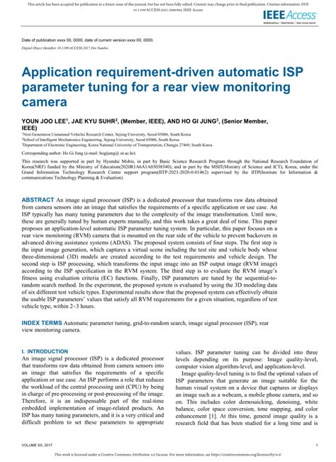 Pdf Application Requirement Driven Automatic Isp Parameter Tuning For