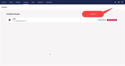 v8 packages section loads to a blank screen after a local package is