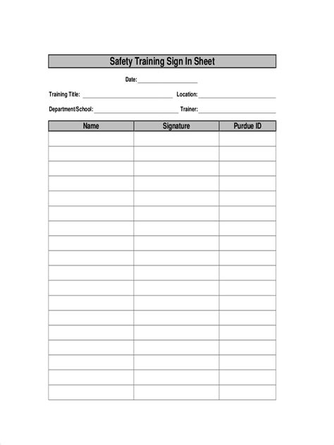 Safety Sign In Sheet At Luis Manson Blog