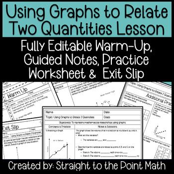 Using Graphs To Relate Two Quantities Warm Up Notes Practice Exit Slip