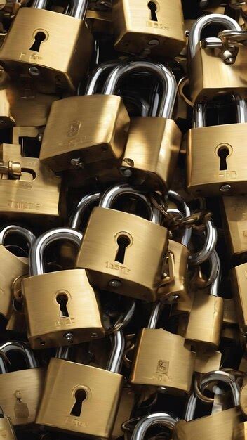 Premium Ai Image Padlock Seamless Pattern Security Safety Protection Privacy Concept