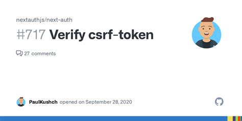 Verify Csrf Token · Issue 717 · Nextauthjsnext Auth · Github
