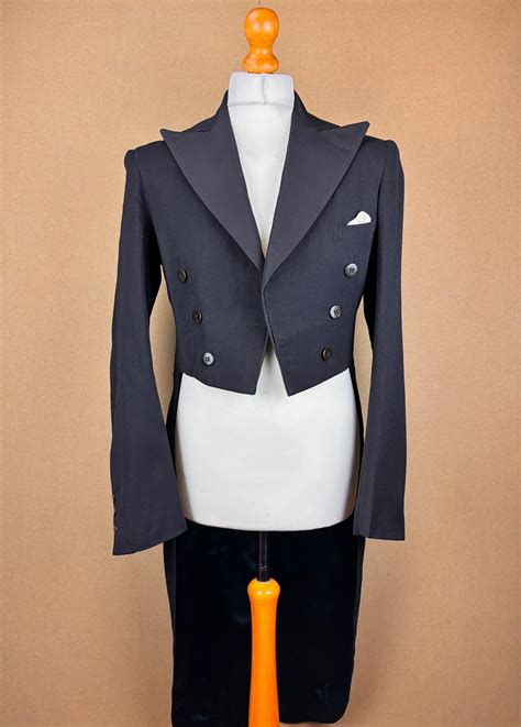 1930s Long Tail Evening Tailcoat Size 40 42