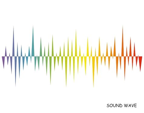 무지개 음악 웨이브 라인 배경 현대 펄스 음악 플레이어 기술 흰색 배경에 오디오 다채로운 웨이브 벡터 디지털 파형 프리미엄 벡터