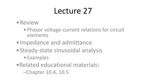 Ppt Lecture 27 Powerpoint Presentation Free Download Id9545603