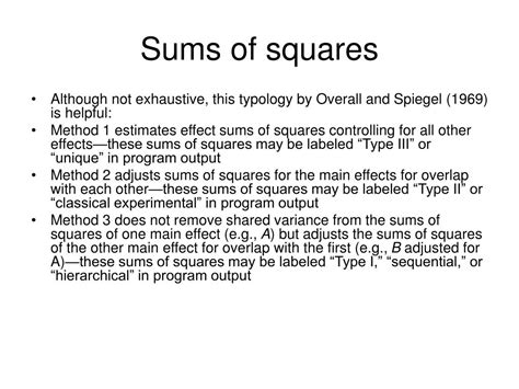 PPT Sums Of Squares PowerPoint Presentation Free Download ID
