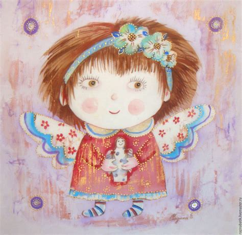 Милый Ангел батик рама входит в стоимость в интернет магазине на Ярмарке Мастеров Миасс