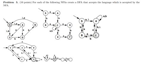 Solved Problem Points For Each Of The Following NFAs Chegg Com