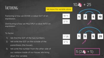 Factoring Binomial Notes By Miss Reid S Classroom TPT