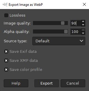 How To Save Files To WebP In GIMP AtulHost