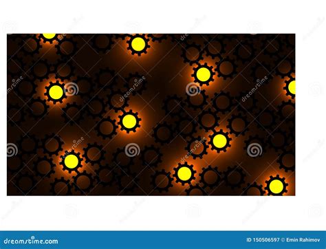 Background With The Gear Vector Illustration Stock Illustration