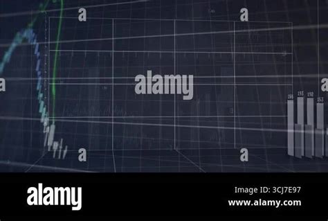 Emerging Dark Grid Animating 3d Finance Graph With Bars Candlesticks
