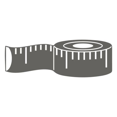 Diseño Png Y Svg De Cinta Métrica De Tela Plana Gris Para Camisetas