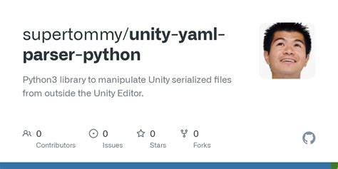 GitHub Supertommy Unity Yaml Parser Python Python3 Library To