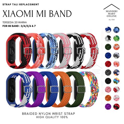 Jual Strap Nylon Xiaomi Mi Band Tali Pengganti Miband Nilon Shopee Indonesia