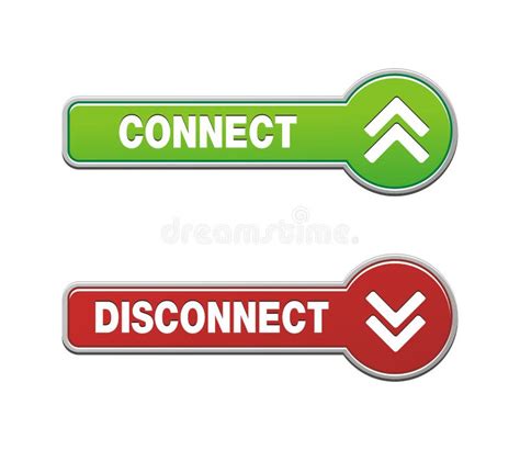 Disconnect Connect Button Sets Stock Illustration Illustration Of Electrical Disconnected