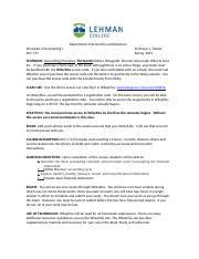 171 Syllabus Spring 2021 1 Doc Department Of Economics And Business Principles Of Accounting