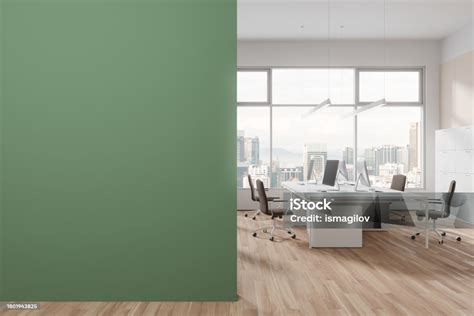 의자와 책상이 있는 아늑한 작업 공간 인테리어 탁 트인 창문 모형 벽 0명에 대한 스톡 사진 및 기타 이미지 0명 3차원 형태 가구 Istock