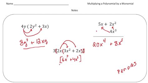 Multiplying A Polynomial By A Monomial Youtube
