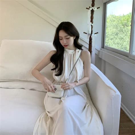 [ 공주옷დ 데이트룩 ] 이엘 매듭 셔링 롱원피스 레이어드 Ops 브라이덜샤워 여행룩 웨딩 스냅 하객룩 데이지멜로우