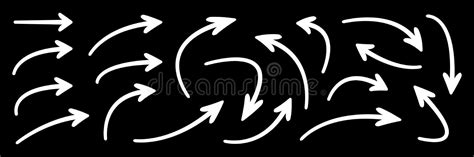 curved arrows set of vector hand drawn arrows collection of pointers