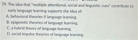 Solved The Idea That Multiple Attentional Social And